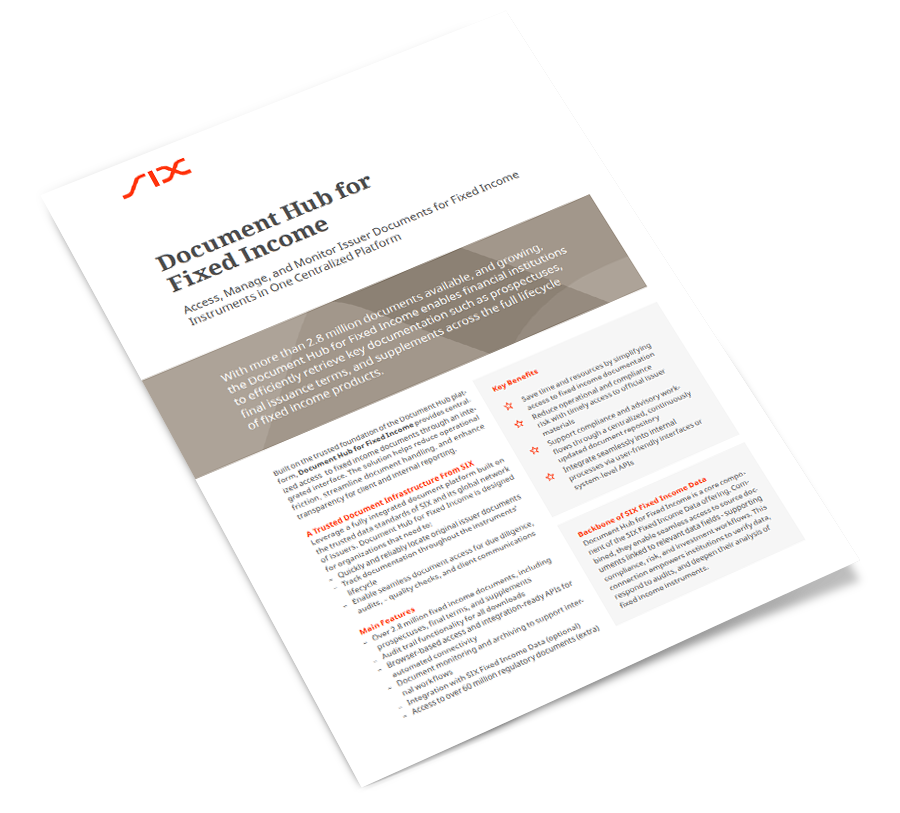 Fixed Income Data Solution | SIX